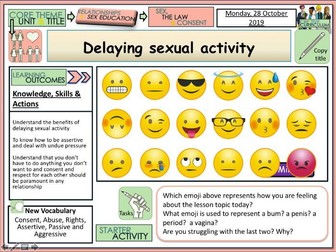 Sex Consent + Law PSHE UNIT | Teaching Resources