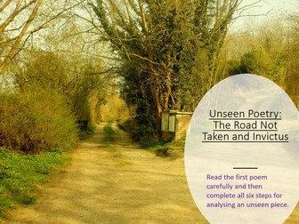 Unseen Poetry | Teaching Resources
