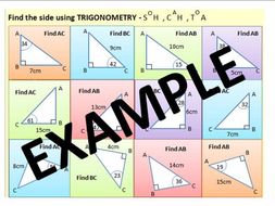 Trigonometry (SOHCAHTOA) - Finding side lengths TWO CATCHPHRASE ...