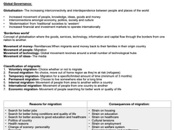 A level Geography- Global Governance Part 2 | Teaching Resources