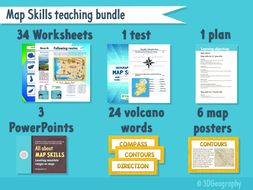 Map skills teaching resource bundle by idj | Teaching Resources