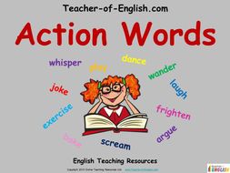Verbs - Action Words (PowerPoint and worksheets) | Teaching Resources