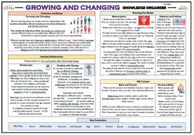PSHE: Growing and Changing - Year 4 Knowledge Organiser! | Teaching ...