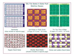 Relative Clauses 6 Board Game Bundle | Teaching Resources