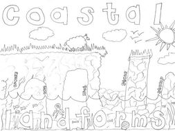 Geography Revision Colouring Page: Coastal Landforms | Teaching Resources