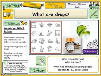 Legal + Illegal KS3 Drugs Unit PSHE | Teaching Resources
