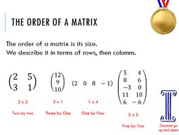 AQA Level 2 Further Maths - Matrices lesson 1 | Teaching Resources