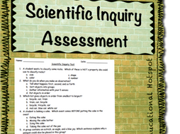 Scientific Inquiry Assessment | Teaching Resources