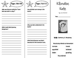 Klondike Kate Trifold - Storytown 5th Grade Unit 6 Week 2 | Teaching ...