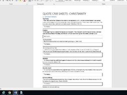 Christianity quotes (GCSE Edexcel) | Teaching Resources