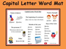 Capital Letter Word Mat | Teaching Resources