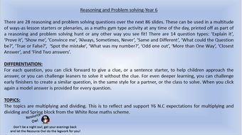 Reasoning Y6 | Teaching Resources