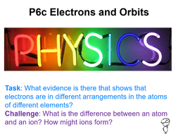 Electrons and Orbits SP6c CP6c Edexcel 9-1 GCSE Physics Radioactivity ...