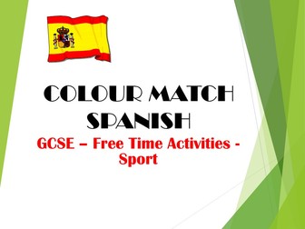 GCSE SPANISH colour match bundle 1 | Teaching Resources
