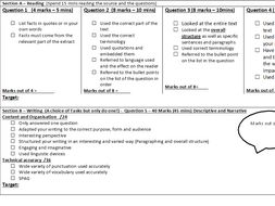 AQA Language Paper 1 & 2 Feedback Form | Teaching Resources
