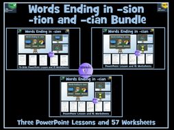 -tion, -sion, -cian suffixes | Teaching Resources