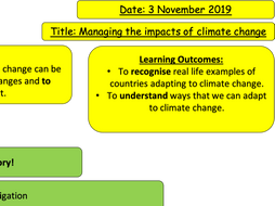 Adaptation to Climate Change | Teaching Resources