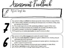 KS3 Writing Assessment Feedback with DIRT Task | Teaching Resources