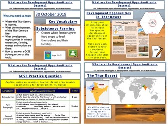Hot Deserts: AQA Geography All Lessons Bundle | Teaching Resources