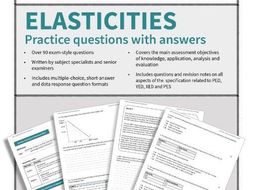 Elasticities (PED, PES, XED, YED) - questions and answers (student ...