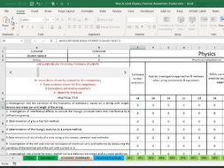 AQA A Level Physics Required Practical Tracker including Sub ...