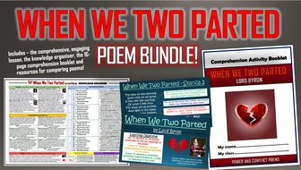 When We Two Parted Poetry Bundle! | Teaching Resources