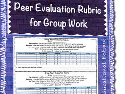 Peer Evaluation Rubric for Group Work | Teaching Resources