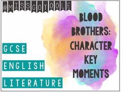 Blood Brothers Character Key Moments/ Development/ Timeline | Teaching ...