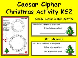Caesar Cipher Christmas Activity Coding Decode With Wheel and Answers ...