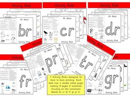 7 Activity Books for Consonant Blends - br cr dr fr gr pr tr | Teaching ...