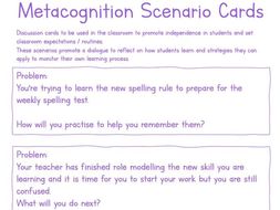 Metacognition Scenario Cards KS2 | Teaching Resources