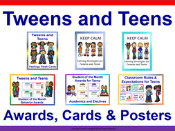 Tweens and Teens Awards, Cards & Posters Bundle | Teaching Resources