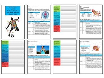 Btec Sport -Level 3 - Complete Unit 1 - Structure Strips - Anatomy & Physiology | Teaching Resources
