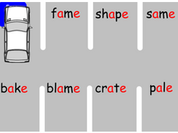 Fun Phonics a_e split digraph park the car game. Interactive Whiteboard ...