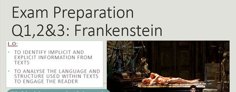 Language Paper 1 AQA: Frankenstein Extract: Q1,2,3 | Teaching Resources