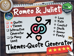 Romeo & Juliet Themes | Teaching Resources