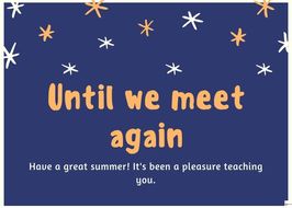 Farewell Note Cards to Students | Teaching Resources