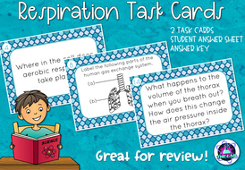 Respiration & Gas Exchange Task Cards | Teaching Resources