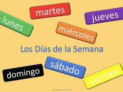 KS2/KS3 Days of the Week in Spanish Quiz - Días de la Semana by ...