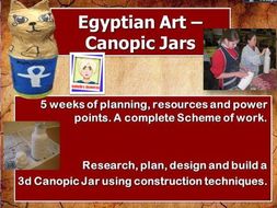 EGYPTIAN ART - CANOPIC JARS COMPLETE UNIT OF WORK. | Teaching Resources
