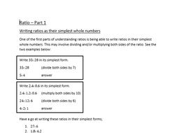 Ratio Revision Questions & Answers Bundle | Teaching Resources