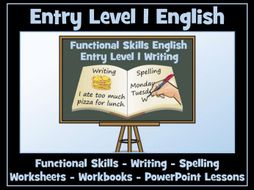 Functional Skills English - Entry Level 1 Writing | Teaching Resources
