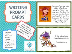 A5 Writing Prompt Cards | Teaching Resources