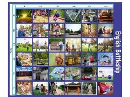 Park Things and Activities Legal Size Photo Battleship Game | Teaching ...