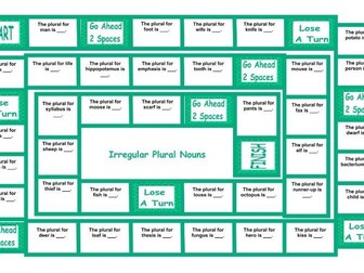 Irregular Plural Nouns 6 English Legal Text Game Bundle | Teaching ...