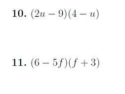 Multiplying out two brackets (harder exercises) worksheet (with ...