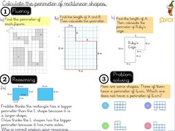 Length and Perimeter- Calculate the perimeter of a rectilinear shape | Teaching Resources