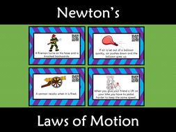 Newton's Laws of Motion Card Sort with QR code | Teaching Resources