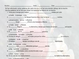 Common Nouns 1 Missing Words Spanish Worksheet | Teaching Resources