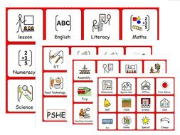 Symbols for Lessons and School Activities for Timetables and Structure ...